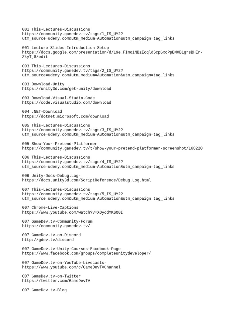 GameDev Resources for Beginners | PDF