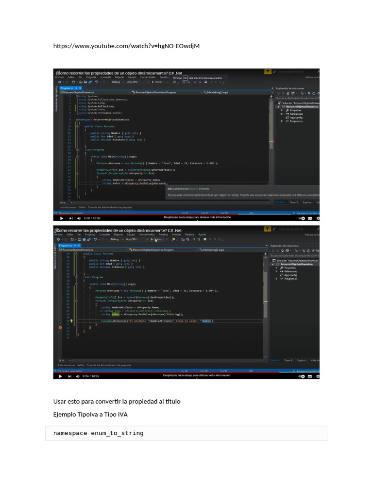 Recorrer Las Propiedades de Un Objeto | PDF