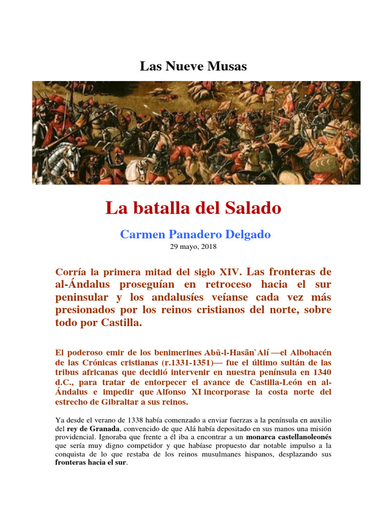 La Batalla Del Salado | PDF | Historia