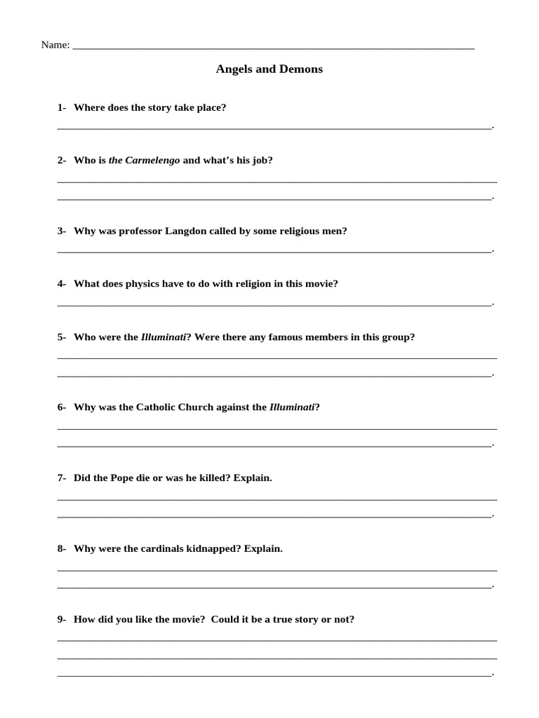 Angels and Demons | PDF