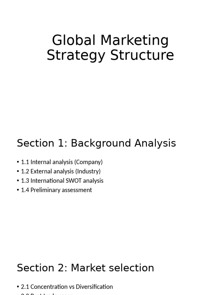 Global Marketing Business Plan Guide | PDF | Career & Growth | Business