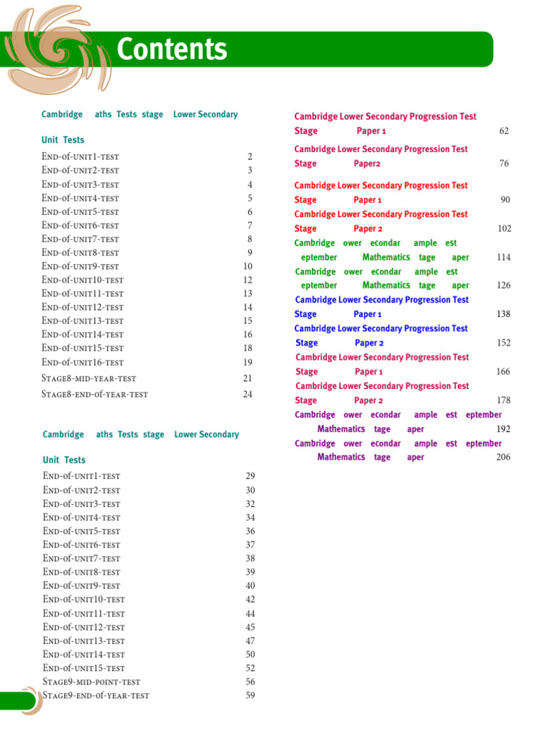 Lower Secondary Y8 - Final Revision Pack-Answers | PDF | Angle ...