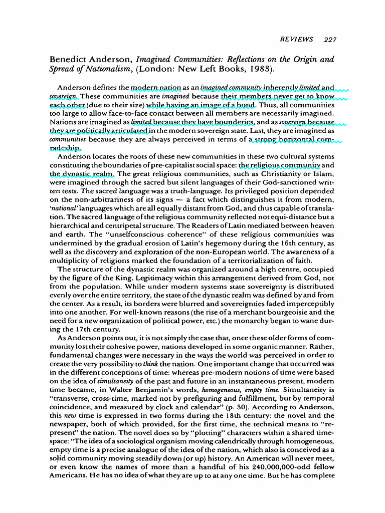 Understanding Imagined Communities | PDF | Nationalism | Nation