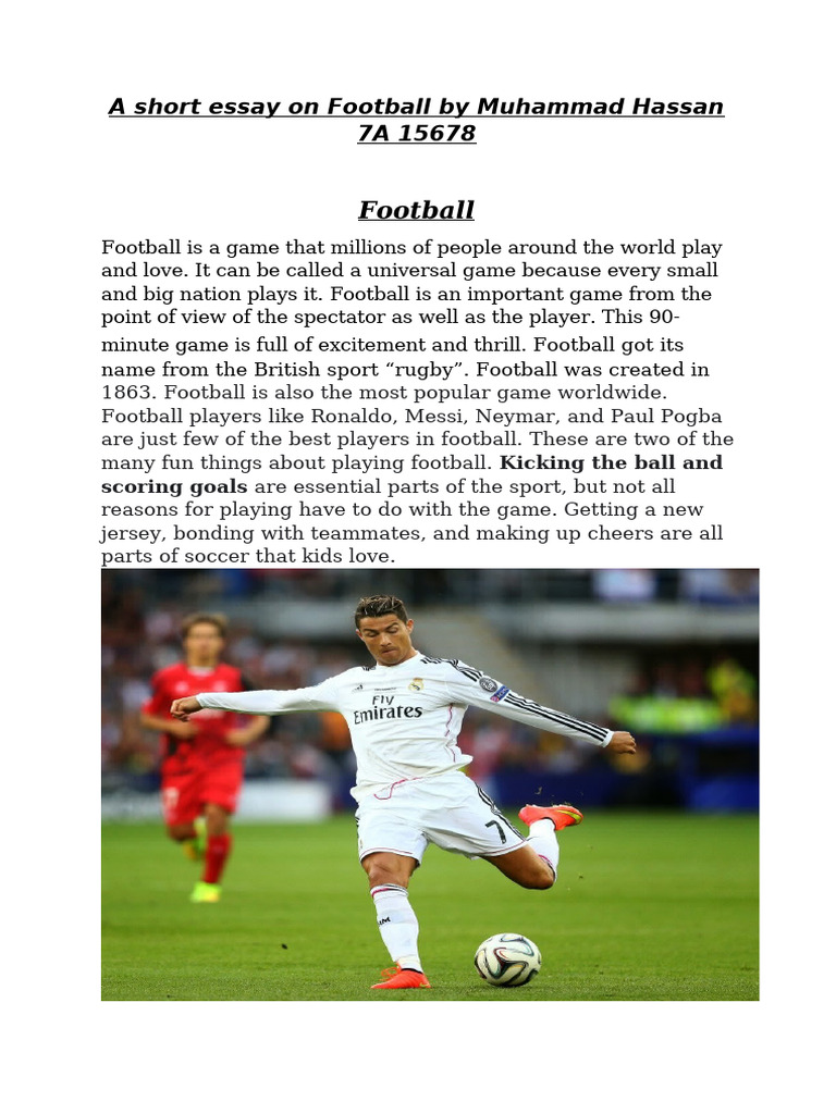 Short Essay on Football | PDF