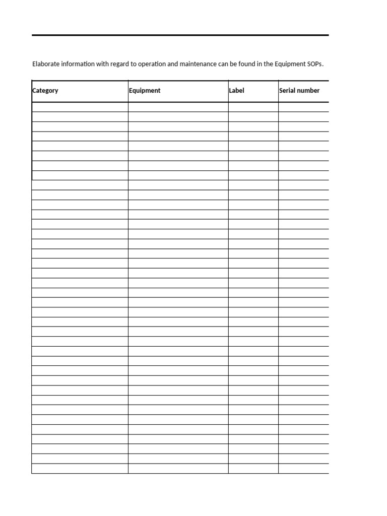 Equipment Maintenance Register Guide | PDF
