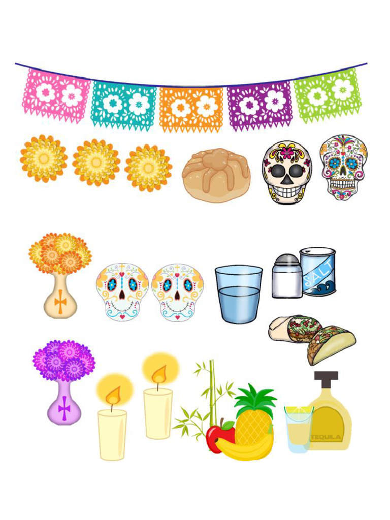 Ofrenda Día de Muertos: Guía PDF | PDF | Ciencias sociales | Arte