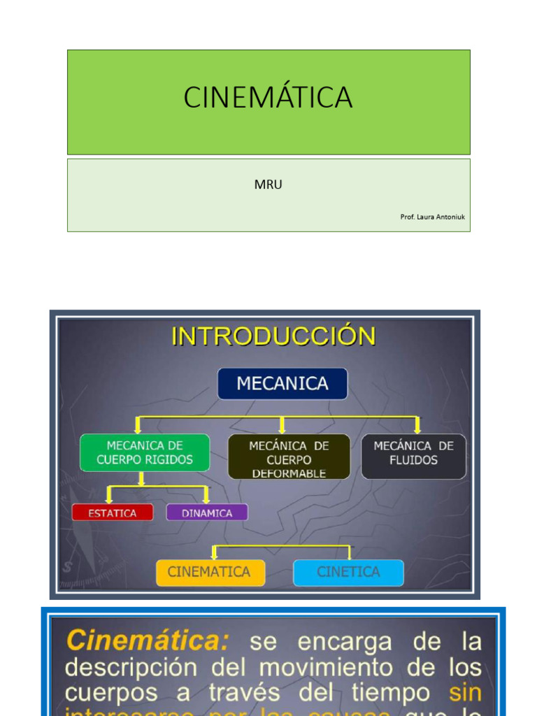 Diferencia entre Cinemática y Dinámica | PDF
