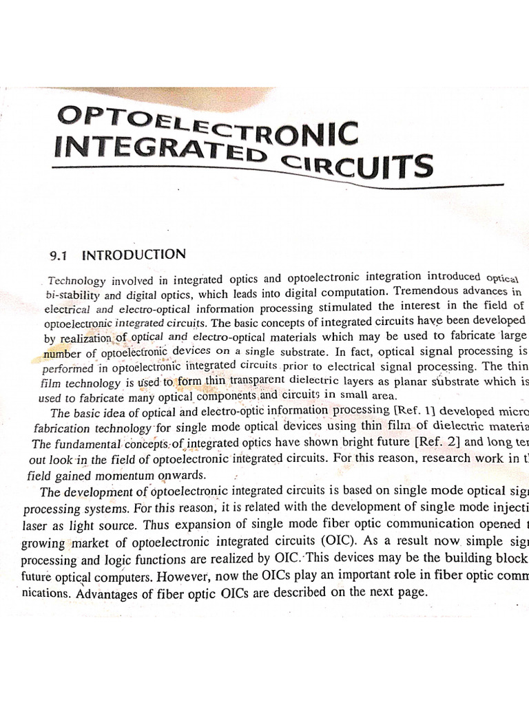 photonics integrated circuits | PDF