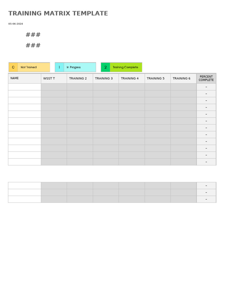IC-Training-Matrix-Template-Sample-11623 | PDF