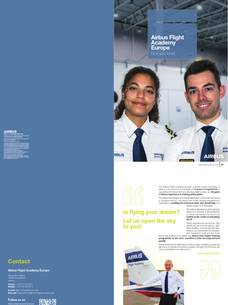 Airbus Flight Academy Europe Cadet Pilot Training Programme Brochure ...