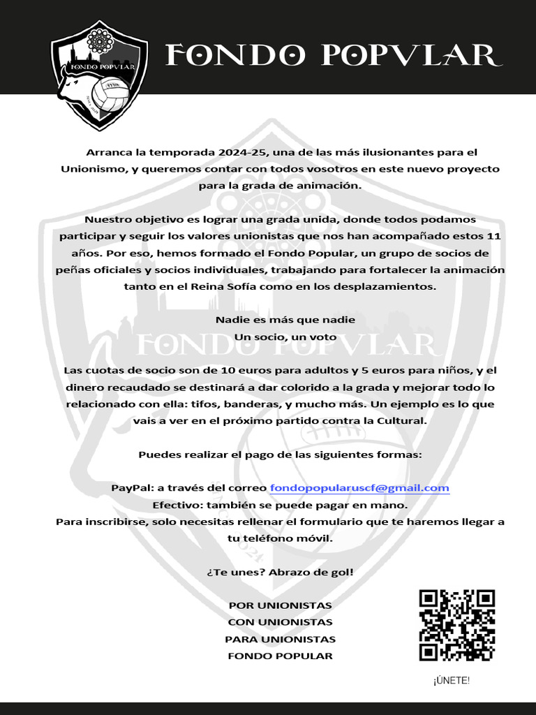 Fondo Popular Octavilla Con QR | PDF