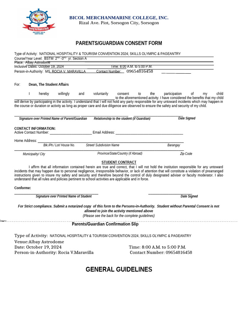 TM Parent Guardian Conforme Form Oct.2024 | PDF | Justice | Crime ...