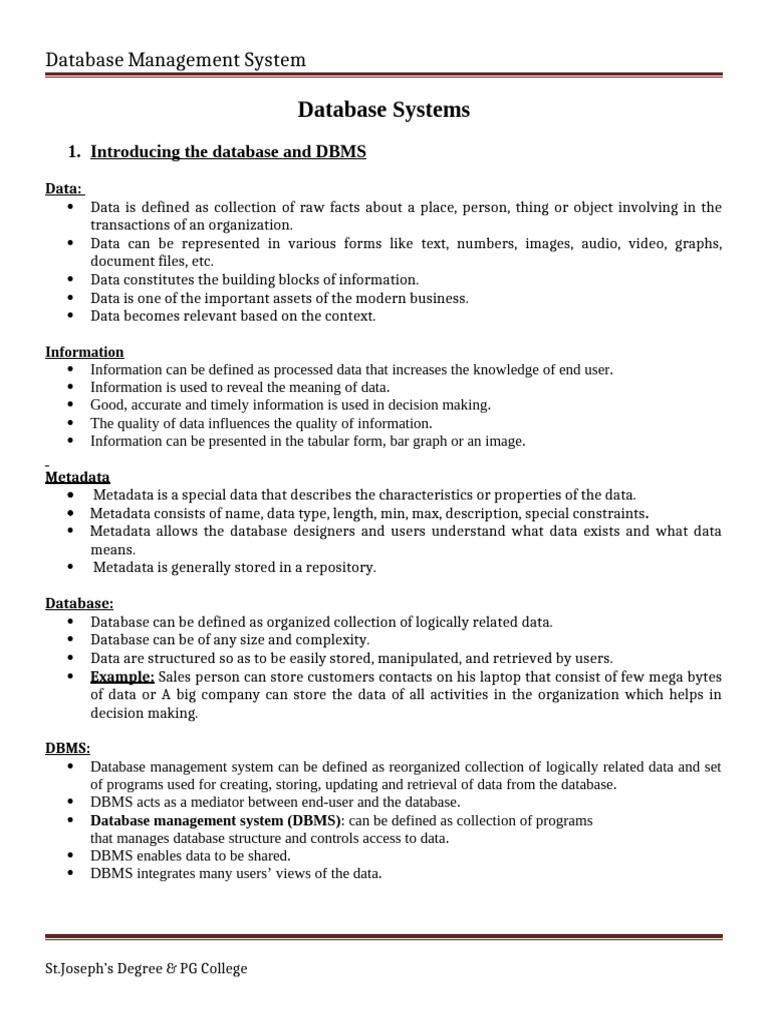 DBMS | PDF | Databases | Computer Virus