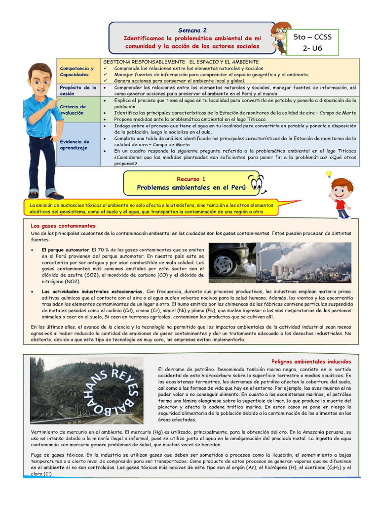 s2 - INFORMACION y Actividad - U6 - Ccss 5TO | PDF