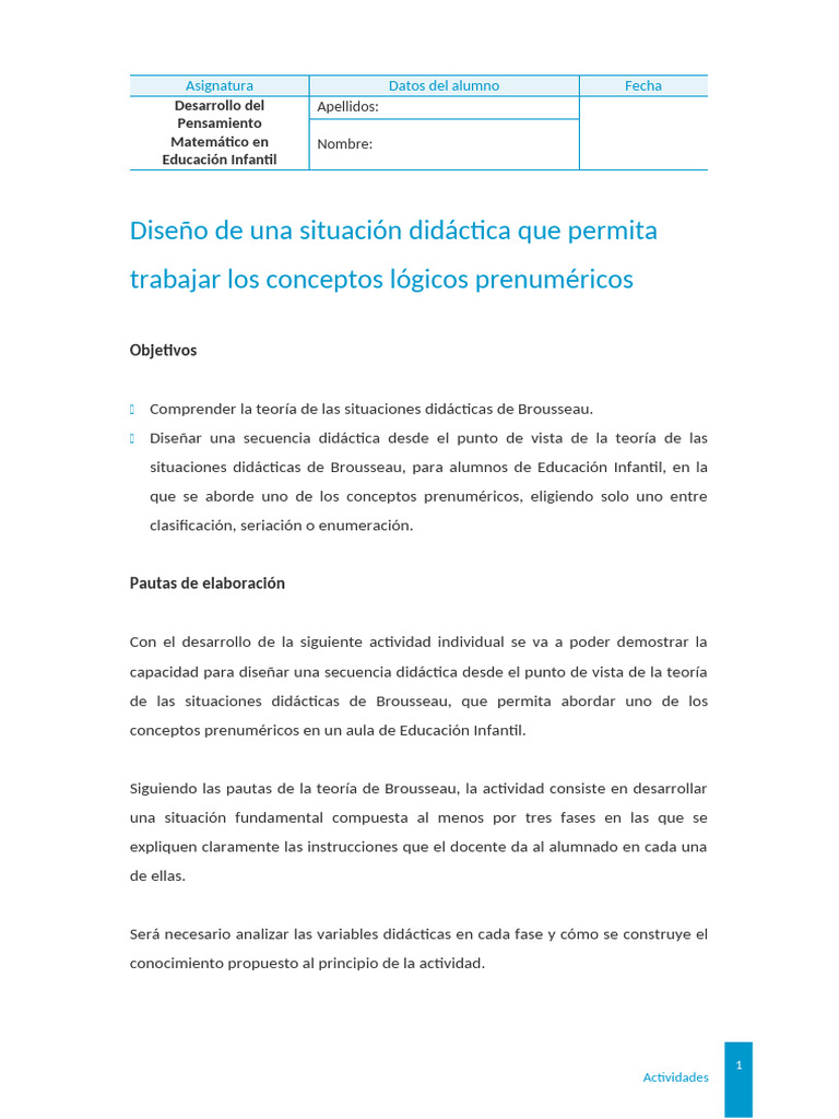 Inf24 Act1 | PDF | Educación de la primera infancia | Teoría