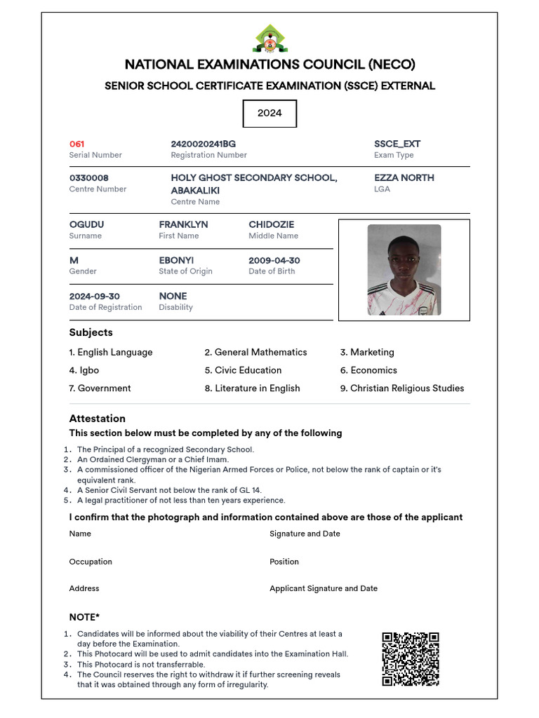 Ogudu Frank Neco | PDF