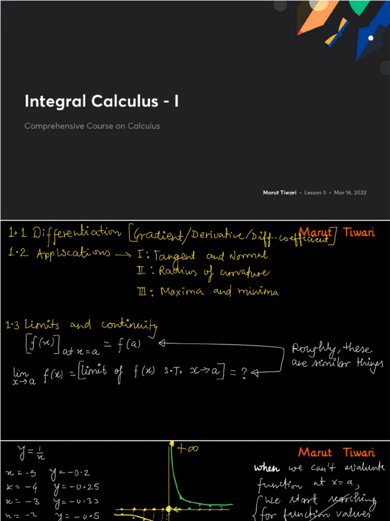 Integral - Calculus - I - With - Anno | PDF