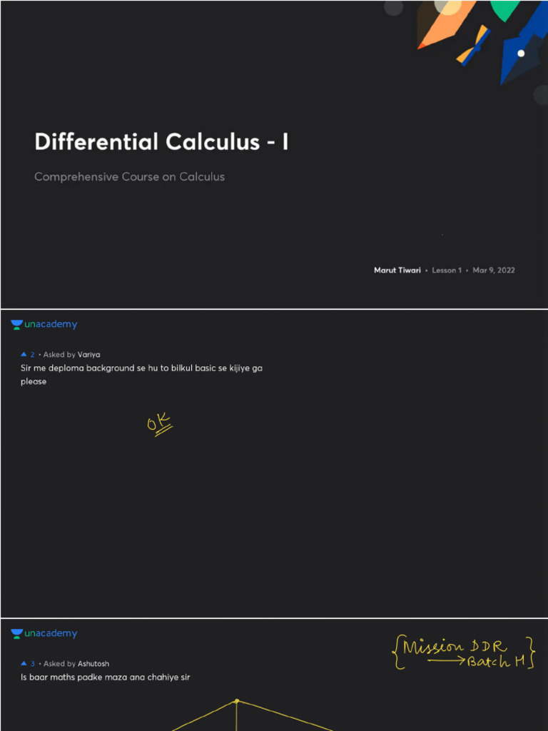 Differential - Calculus - I - With - Anno | PDF