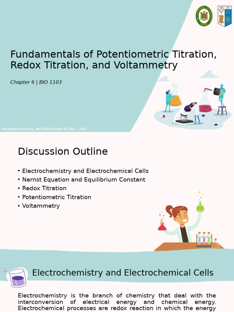Lecture Chapter 6 - Fundamentals of Potentiometric Titration, Redox ...