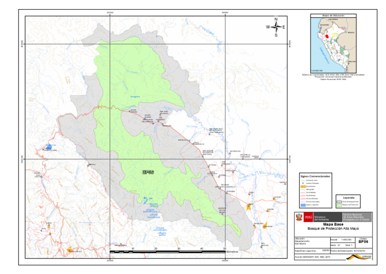 Mapa de Bosque de Protección Alto Mayo | PDF | Planetas Del Sistema ...