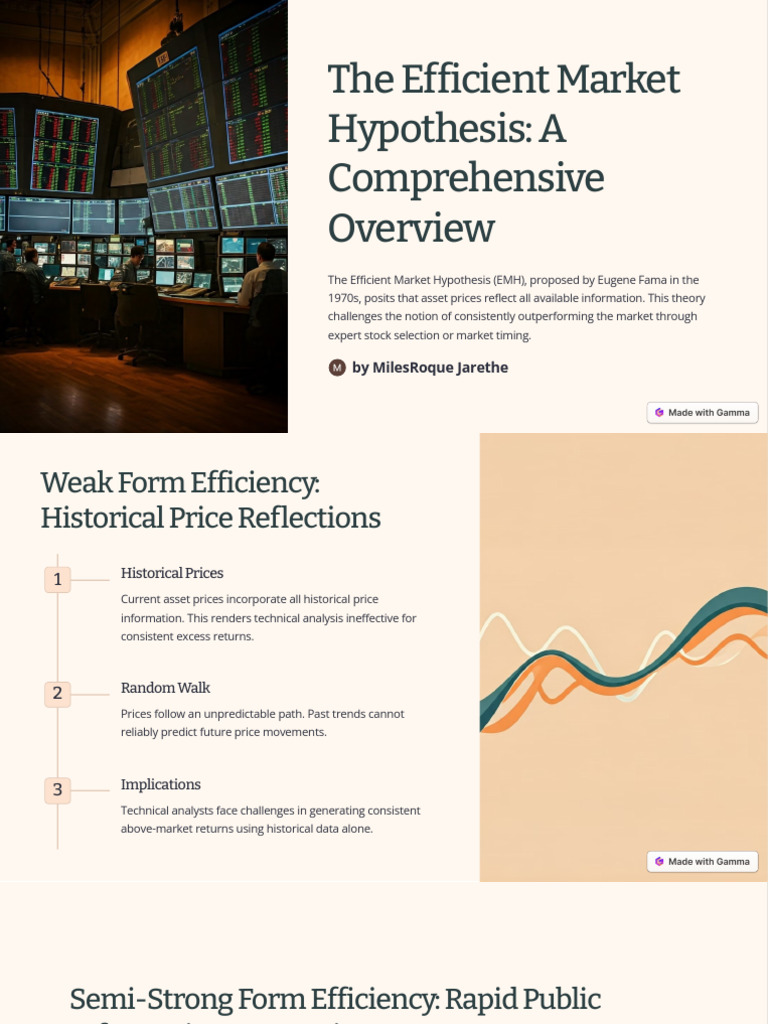Efficient Market Hypothesis Explained | PDF | Efficient Market ...