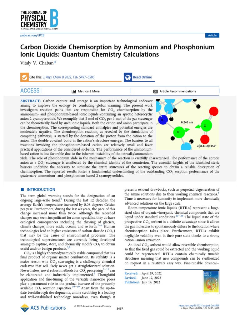 acs.jpcb.2c02968 | PDF | Chemical Reactions | Ion