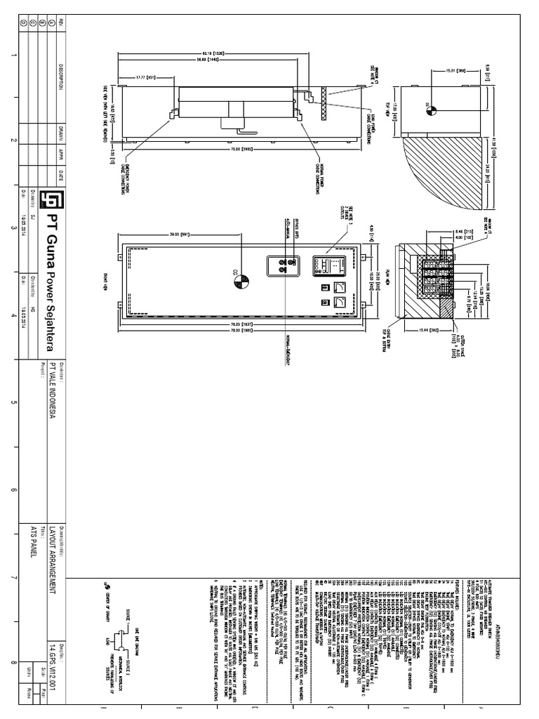 ATS Panel Layout Arrangement Drawing | PDF
