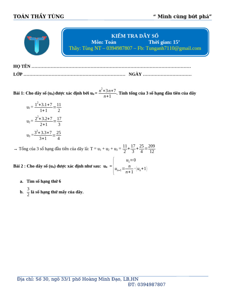 kt dãy số 2k8 | PDF
