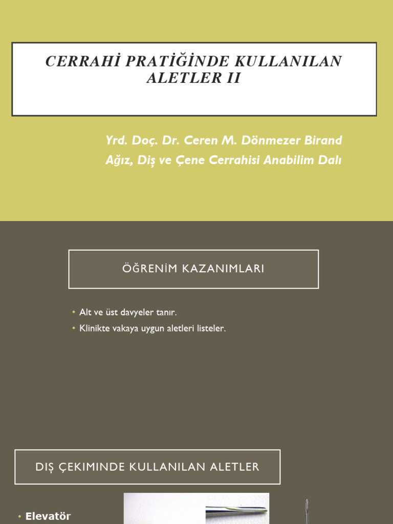1.3. Ağız, Diş Ve Çene Cerrahisine Giriş, Tarihçe Ve Cerrahi Pratiğinde ...