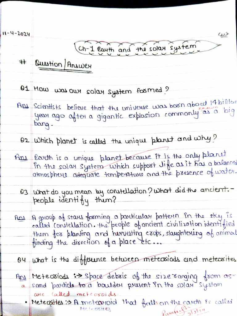 Class - 6 Geography | PDF