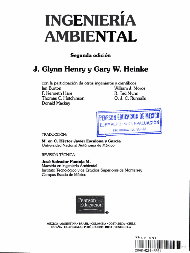 _Ingeniería Ambiental - Glynn Henry y Gary Heinke (2da Edición) | PDF