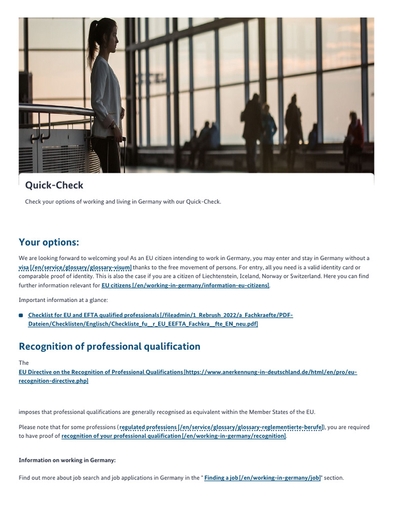 EU Citizens Working in Germany Guide | PDF