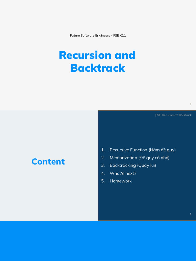 Buổi 4 - Recursion and Backtrack | PDF