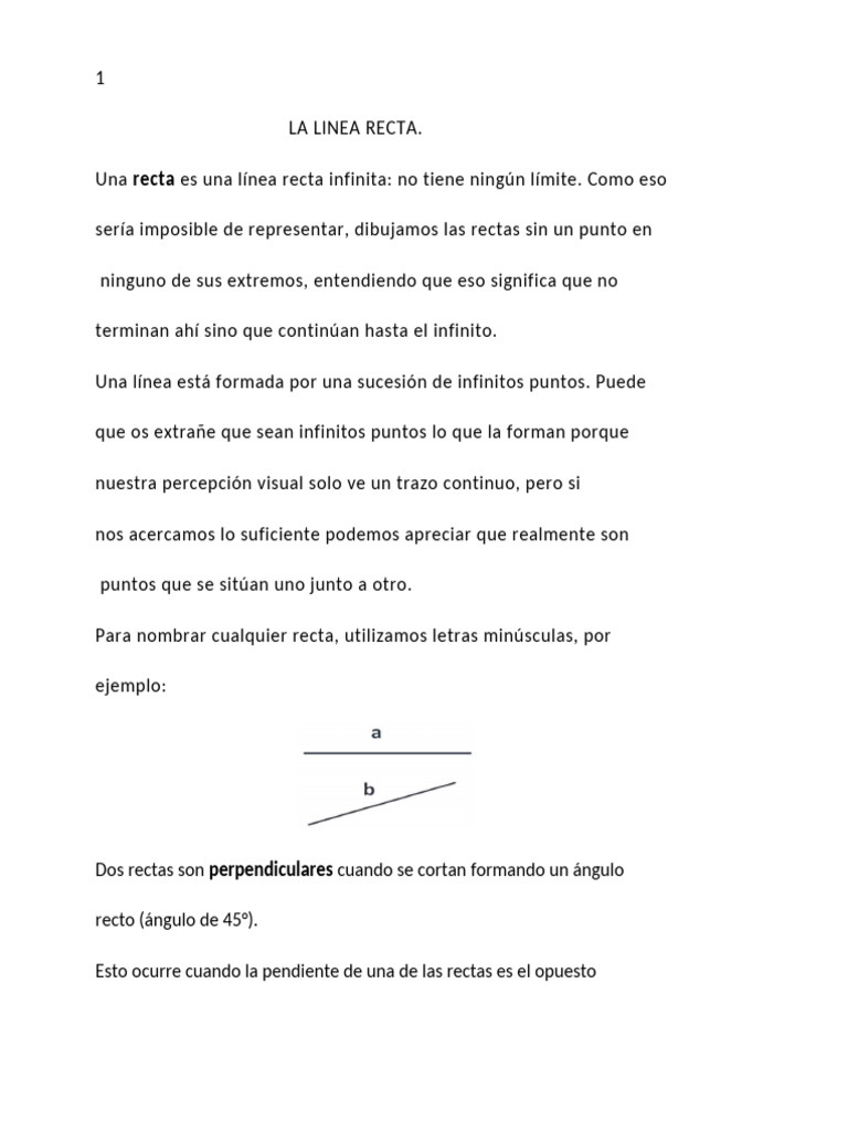 Tipos de Líneas: Rectas y Semirrectas | PDF | Línea (geometría) | Pendiente