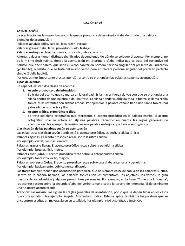 LECCIÓN N° 06 TÉC. COM | PDF | Idiomas | Estudios de idiomas extranjeros