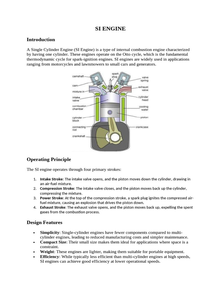 si engine | PDF | Internal Combustion Engine | Engines
