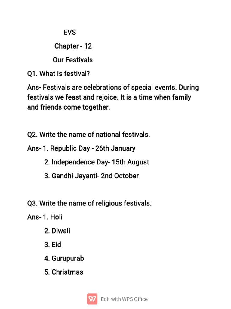 EVS- Chapter-12 Q& A | PDF