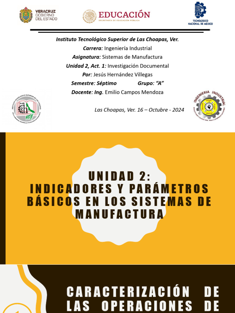 Indicadores y Parametros Basicos en Los Sistemas de Manufactura | PDF | Calidad (comercial ...