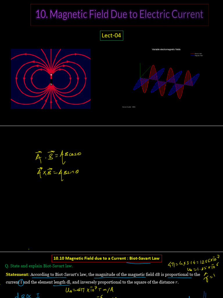 Magnetic Fields Due To Electric Current Lect 04 - 26806203 - 2024 - 10 ...