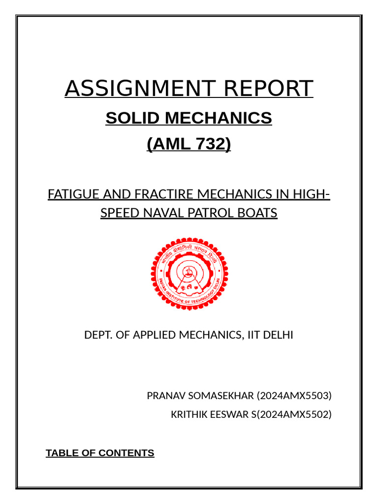 Solid Mechanics Paper (1) | PDF | Fracture Mechanics | Fatigue (Material)