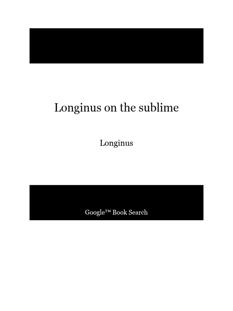 Longinus - Longinus On The Sublime-Shrimpton | PDF | Iliad