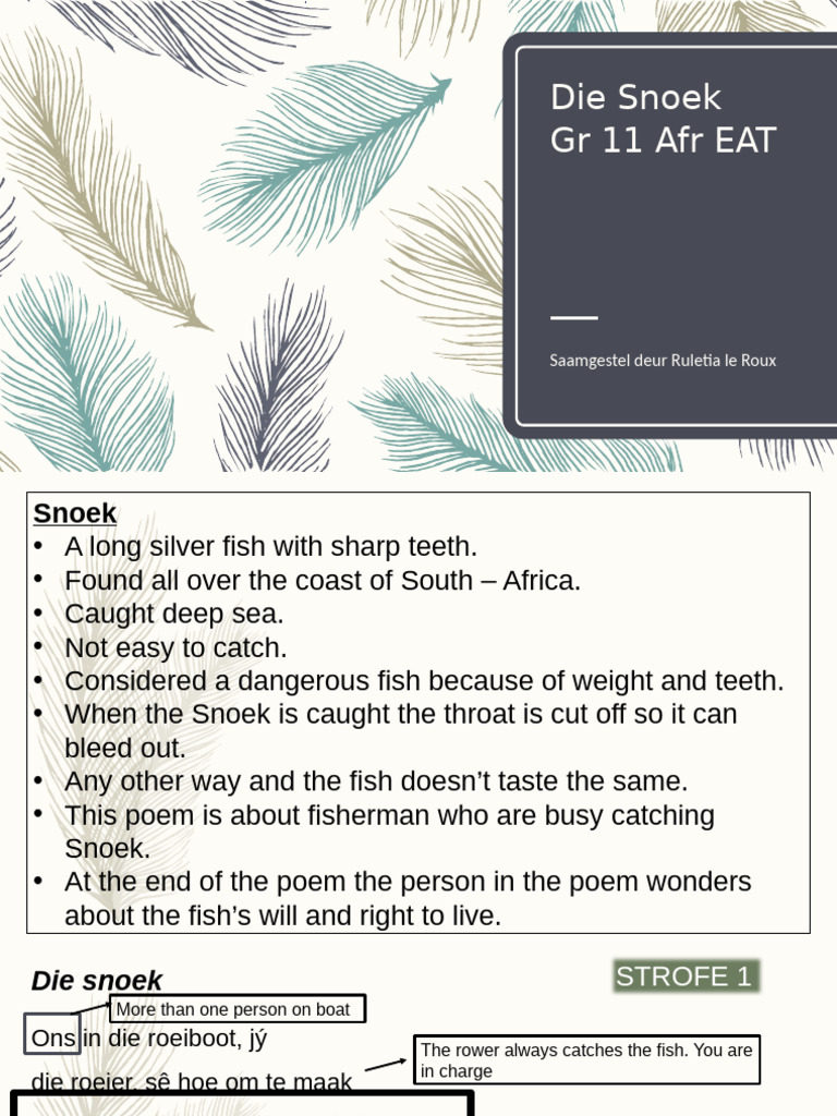 Gedig Die Snoek | PDF