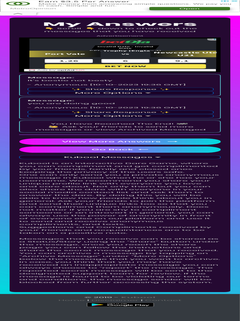 My Messages - Kubool | PDF | Web 2.0 | Computing