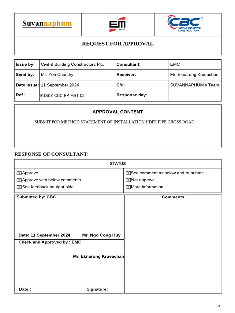 Susez Emc CBC Rfa Mos Mep 003 Rev00 | PDF