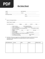 ISSB Biodata Form | PDF | Bachelor's Degree