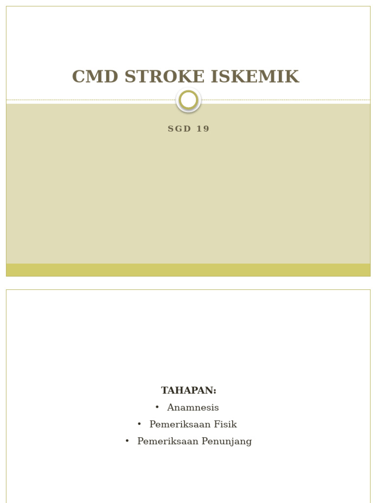 CMD Stroke Iskemik | PDF | Sains & Matematika