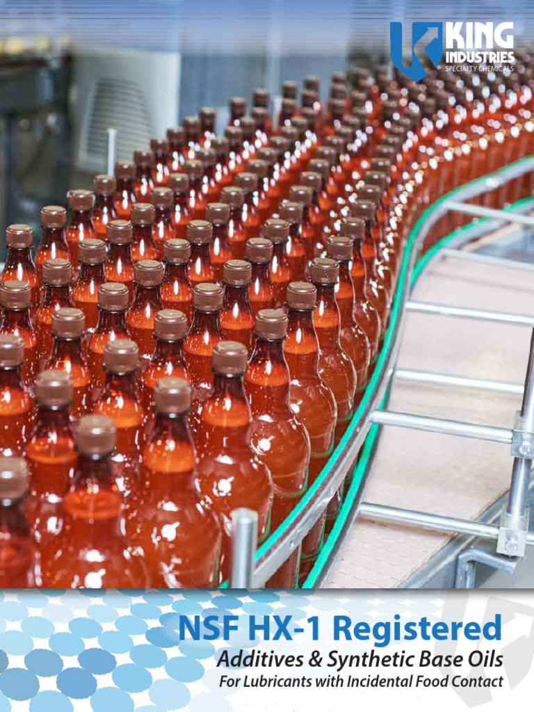 NSF HX-1 Additives for Food-Grade Lubricants | PDF | Viscosity | Lubricant