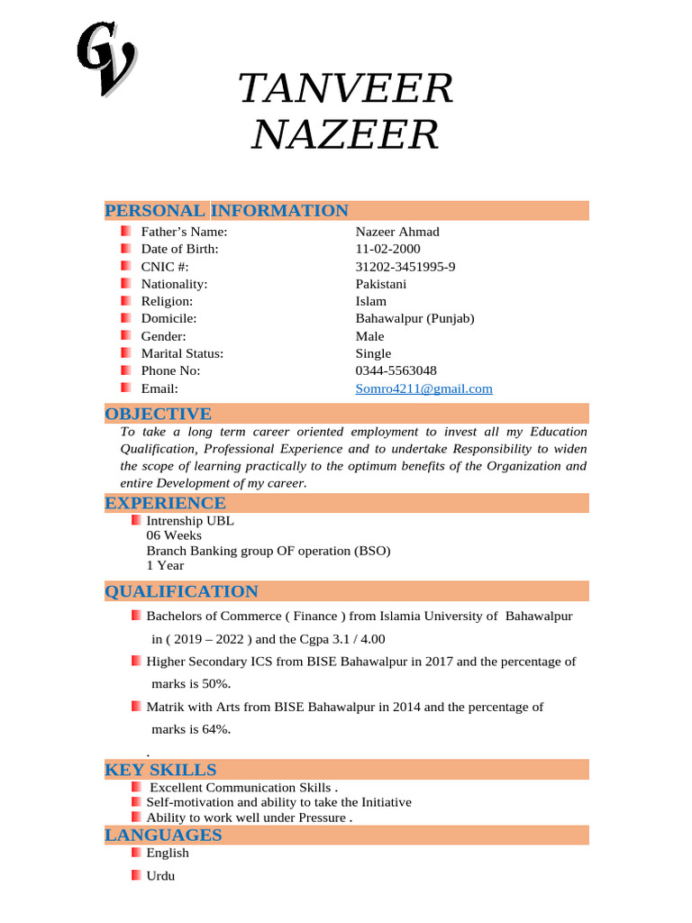 Tanveer Somro V | PDF