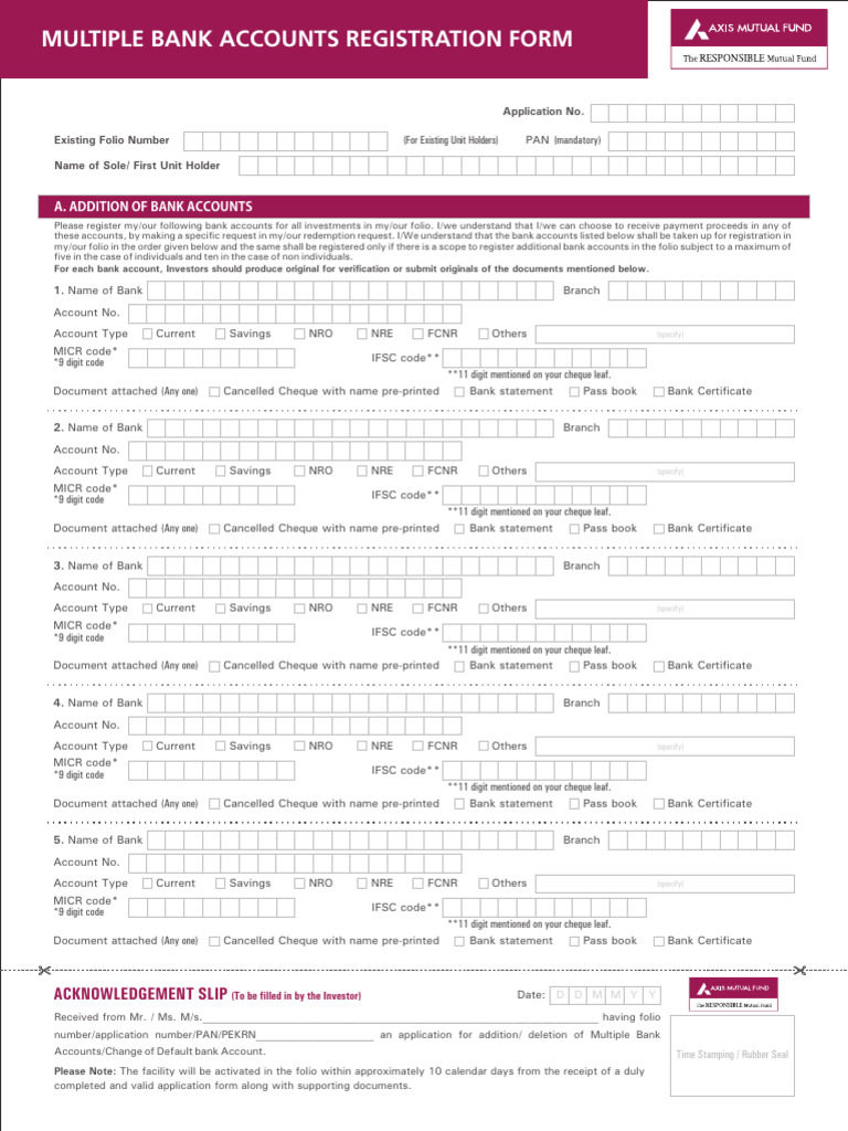 20180621003-Multiple Bank Accounts Registration-Form | PDF | Cheque | Banks 20180621003-Multiple Bank Accounts Registration-Form | PDF | Cheque | Banks