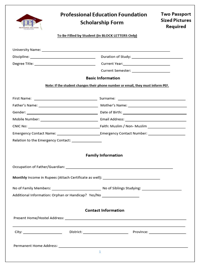 PEF-Form-2024 Military | PDF